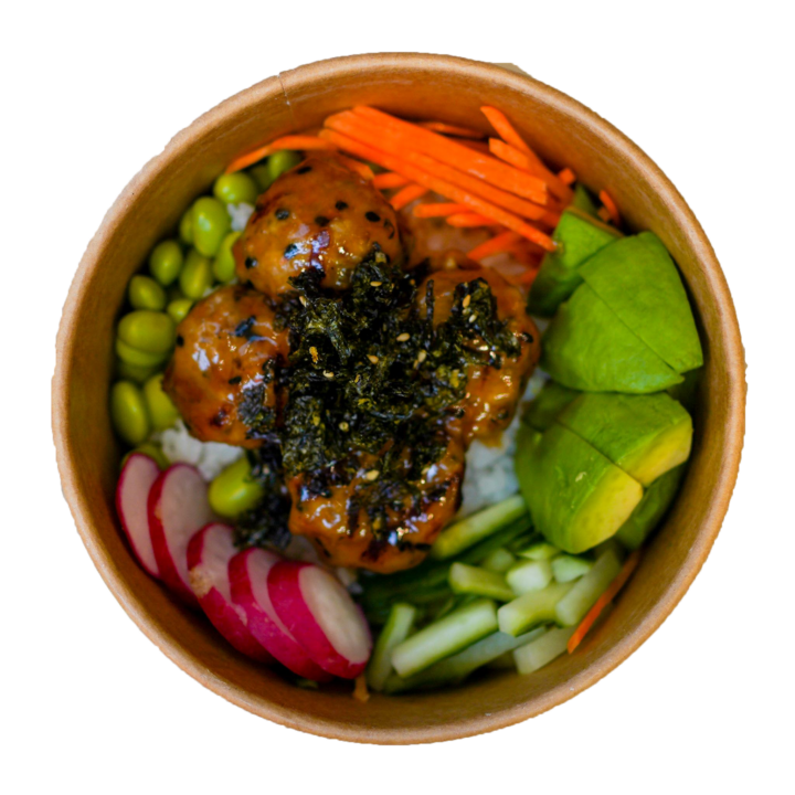 Poke Bowl Kyllingkødboller - Zhiki Sushi
